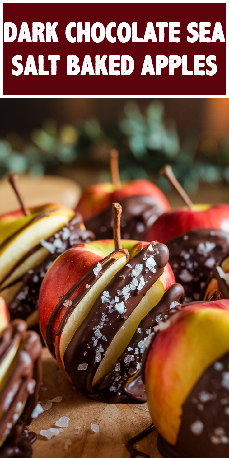 Dark Chocolate Sea Salt Baked Apples