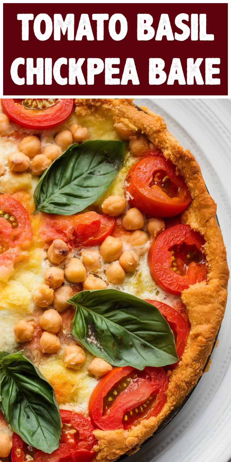 Tomato Basil Chickpea Bake