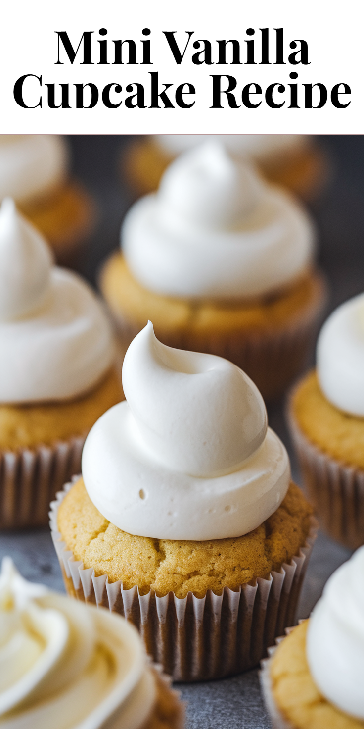 Mini Vanilla Cupcake Recipe